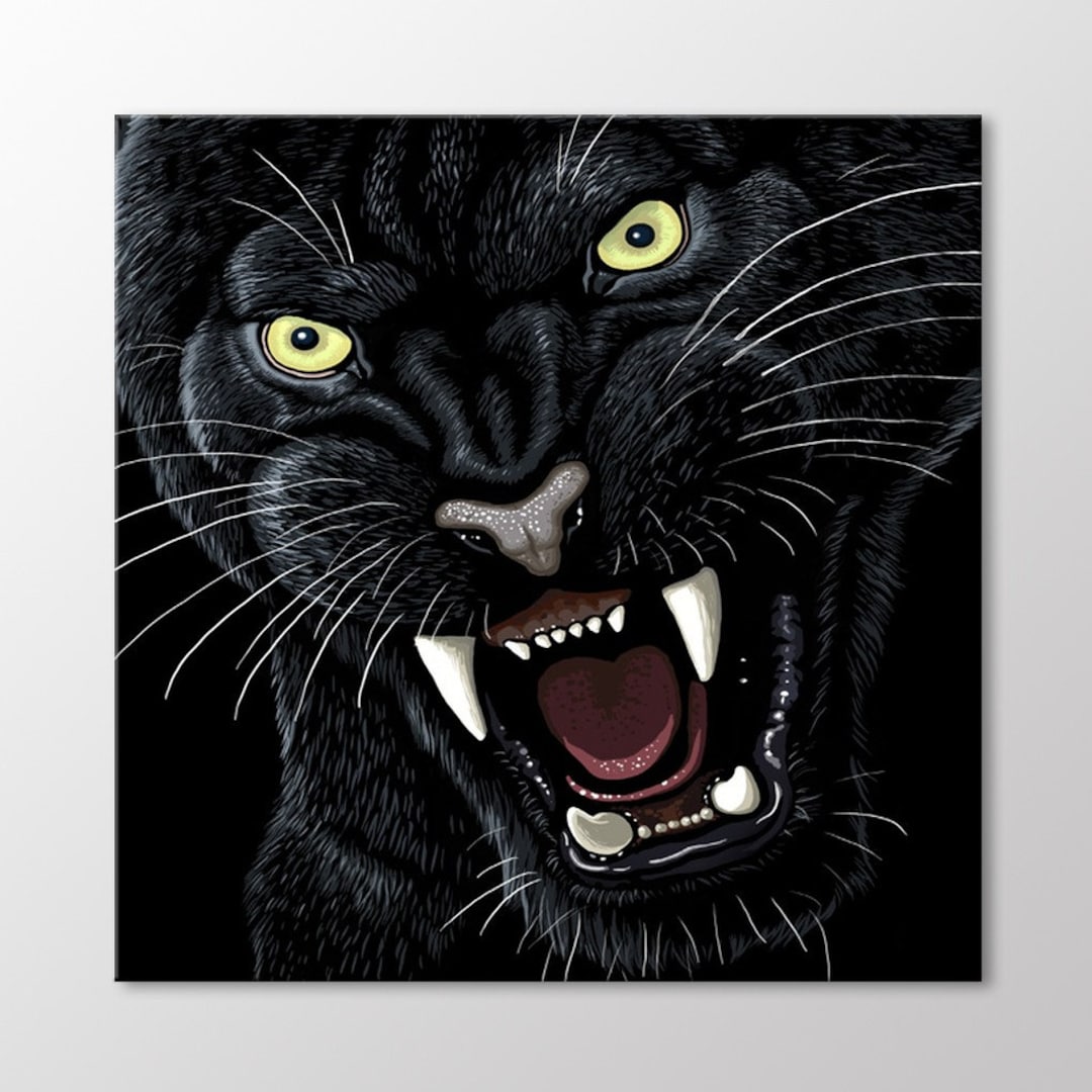 Panther Canvas Wall Art - Etsy