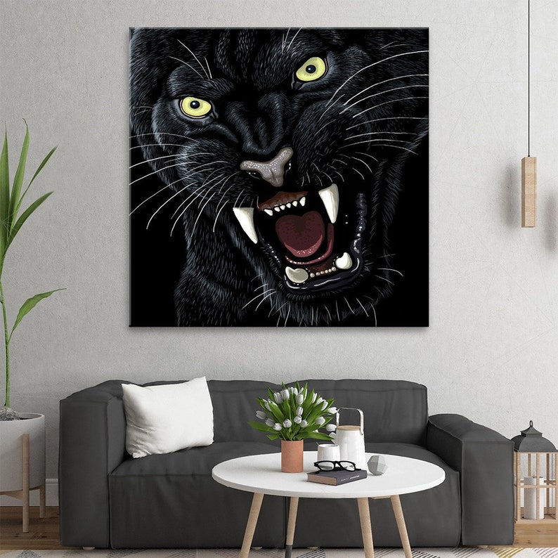 Panther Canvas Wall Art - Etsy