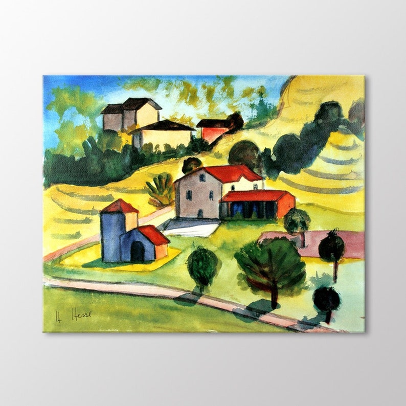 Gehöfte Am Weinberg by Hermann Hesse Canvas Wall Art - Etsy