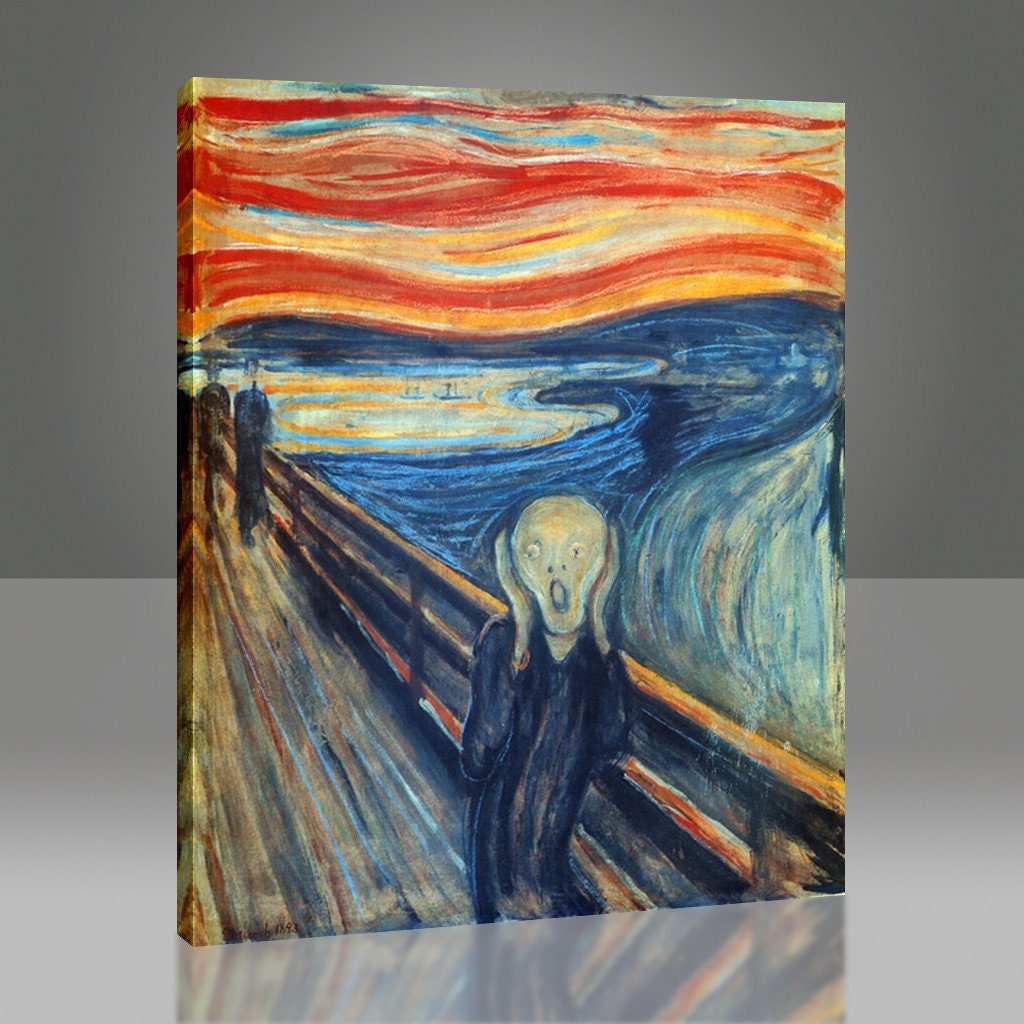 The Scream by Edvard Munch Canvas Wall Art Expressionist - Etsy