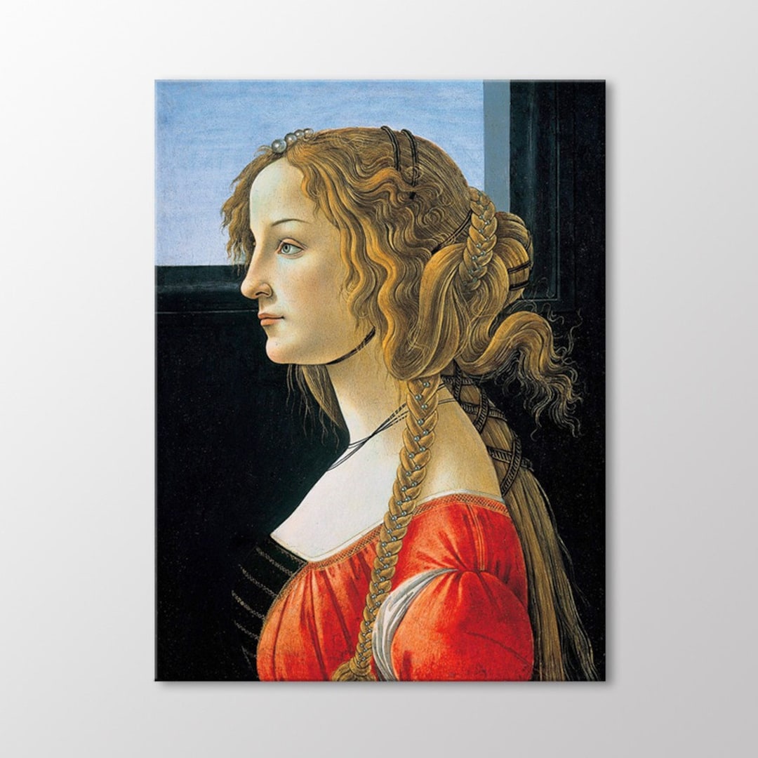 Portrait of Simonetta Vespucci by Sandro Botticelli Canvas Wall Art - Etsy
