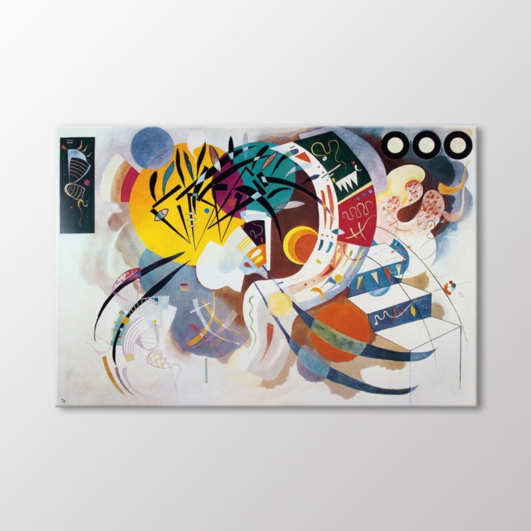 Kandinsky Dominant Curve Canvas Art Print, Abstract Shapes, Modern Wall ...