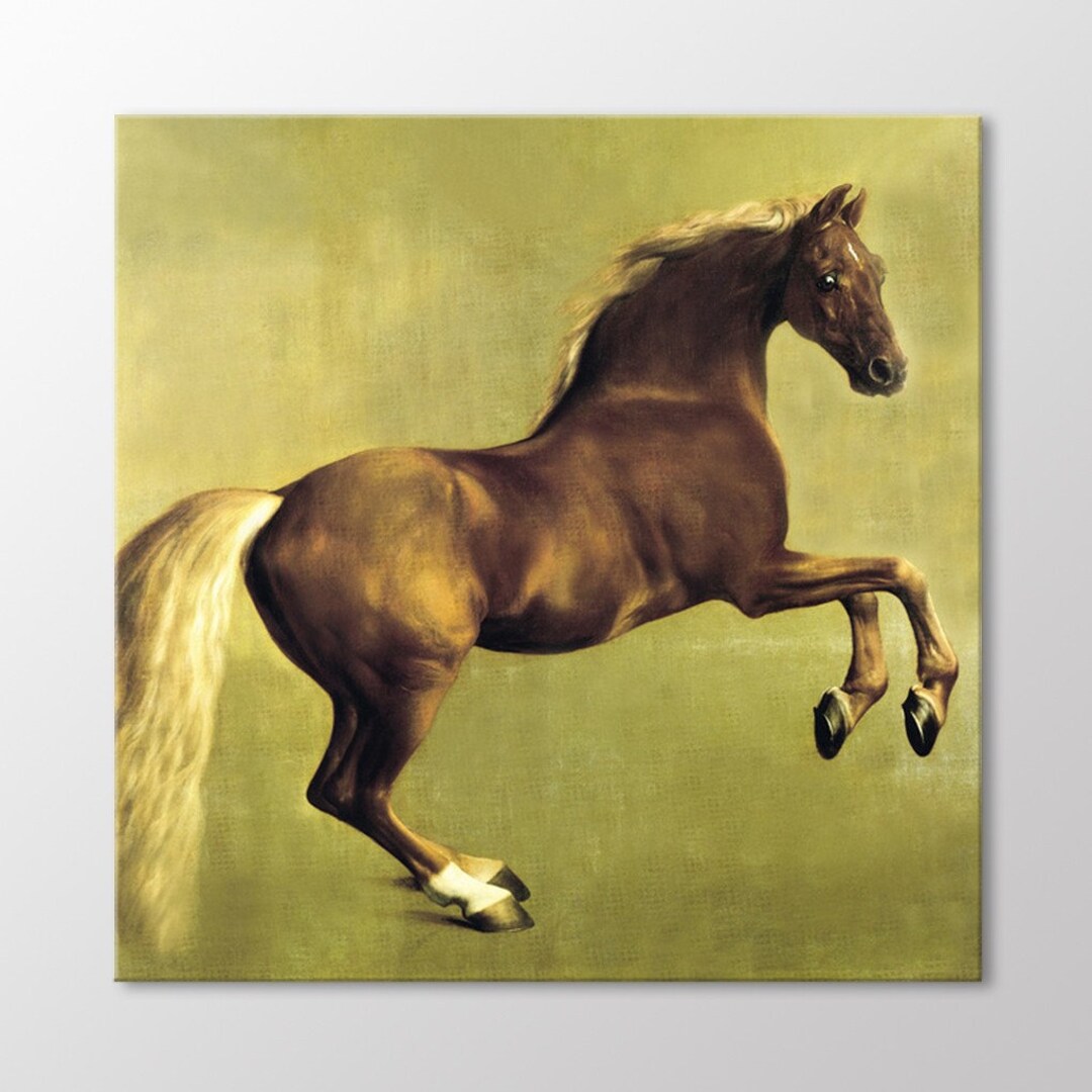 Whistlejacket by George Stubbs Canvas Wall Art, Brown Horse Painting ...
