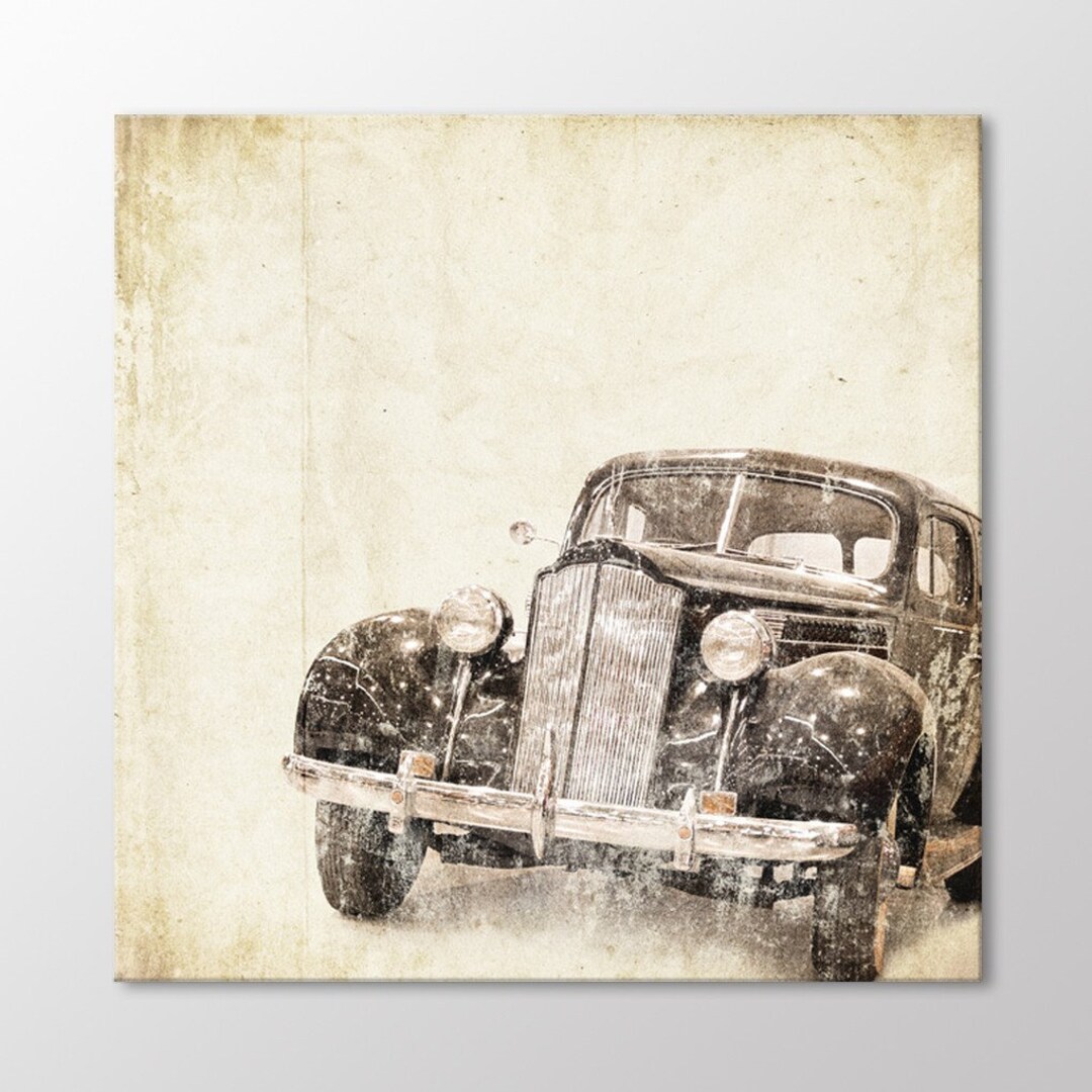 Vintage Classic Car Canvas Wall Art - Etsy