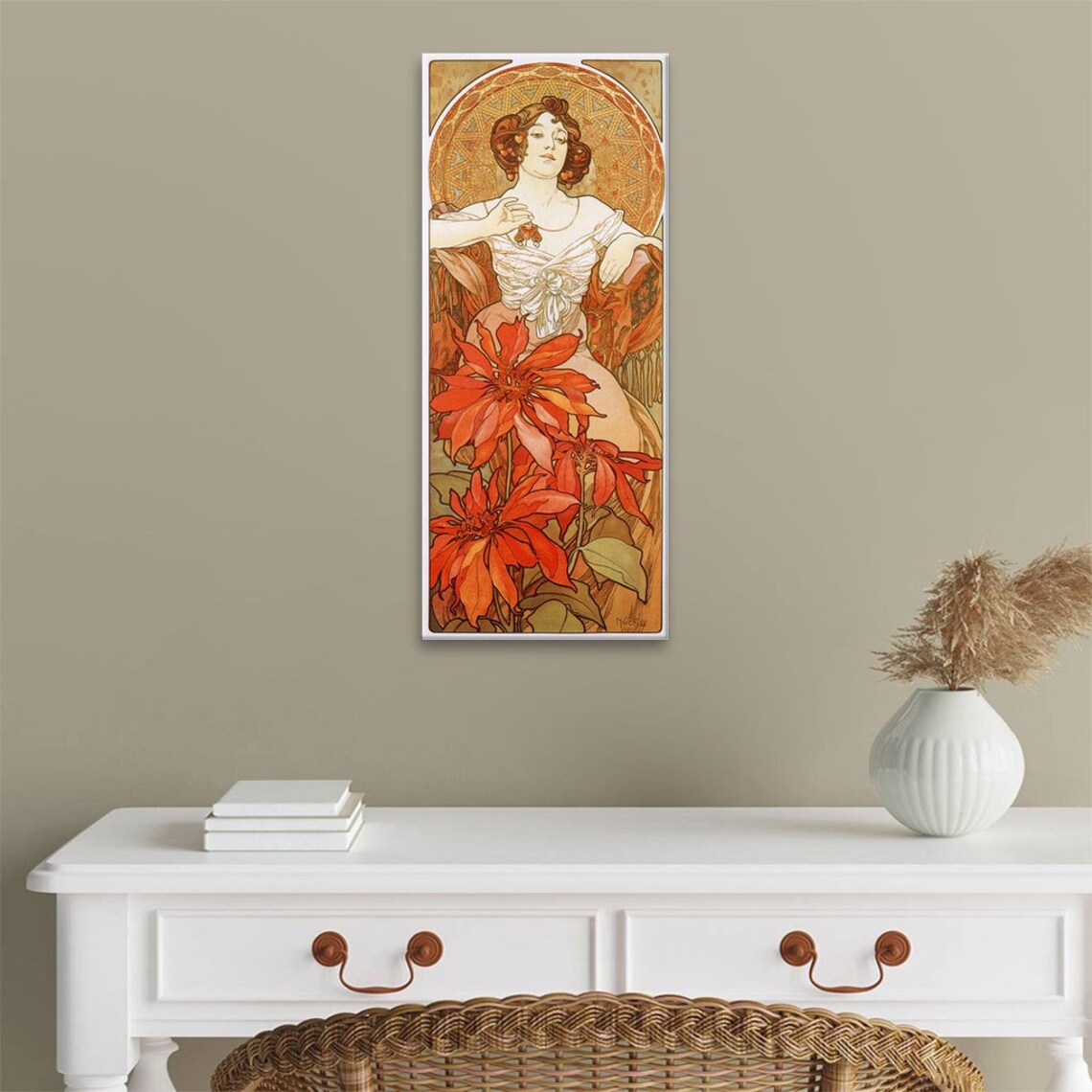 Ruby by Alphonse Mucha Canvas Wall Art - Etsy