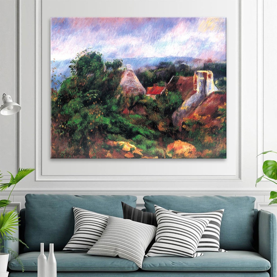 Houses in Roche Guyon 1885 by Pierre Auguste Renoir Canvas Wall Art - Etsy