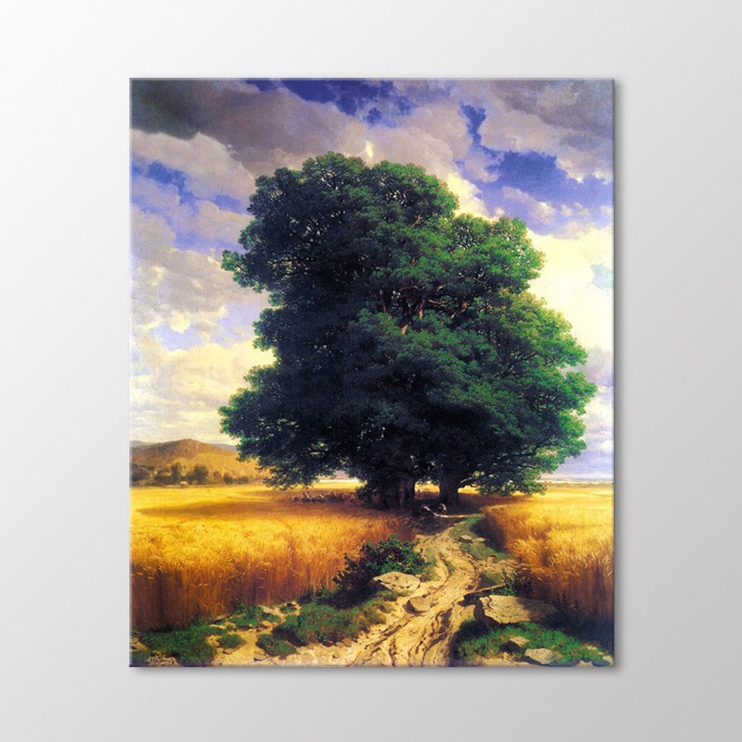 Oak Tree and Landscape, 1859 by Alexander Calame Canvas Wall Art - Etsy
