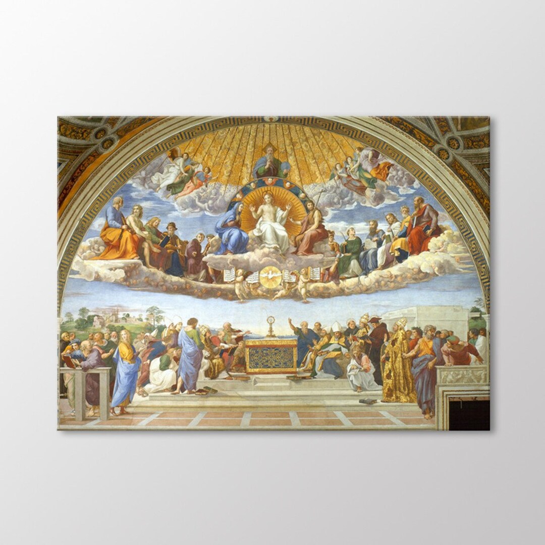Disputation of the Holy Sacrament by Raffaello Sanzio Canvas Wall Art ...