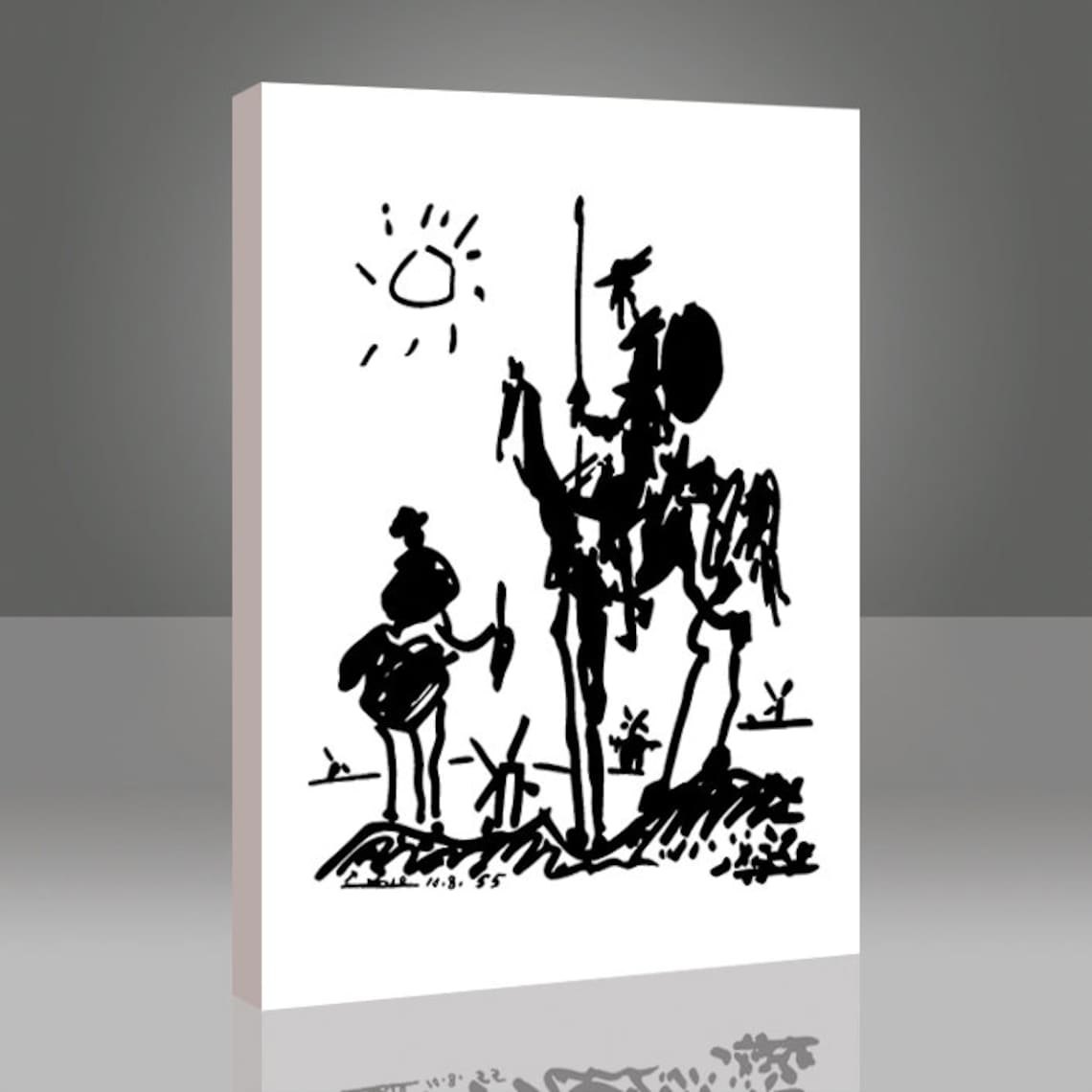 Don Quixote by Pablo Picasso Canvas Wall Art, Don Quixote Painting ...