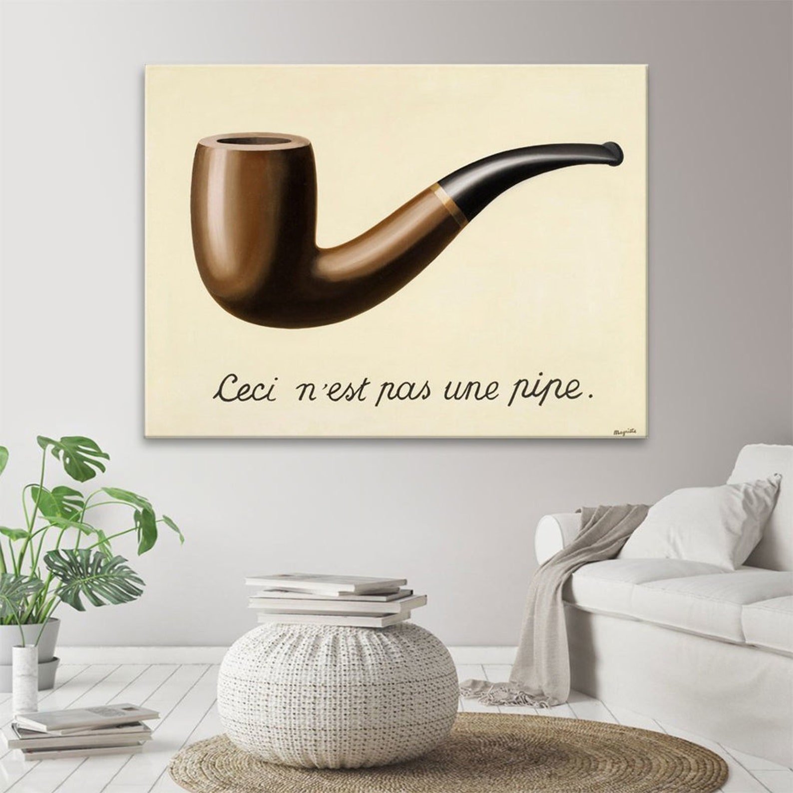 Treachery of Images by Rene Magritte Canvas Wall Art - Etsy