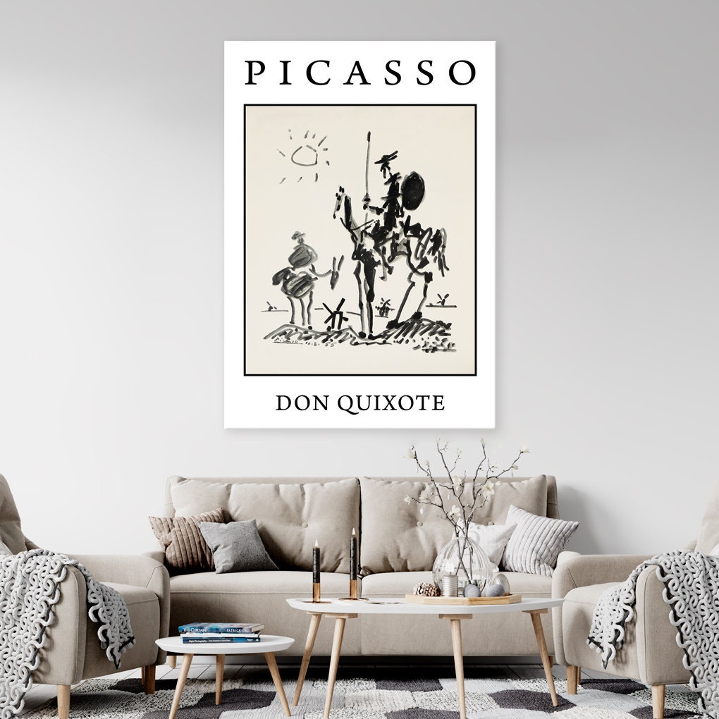 Pablo Picasso Don Quixote Canvas Wall Art Don Quijote Sketch - Etsy Canada