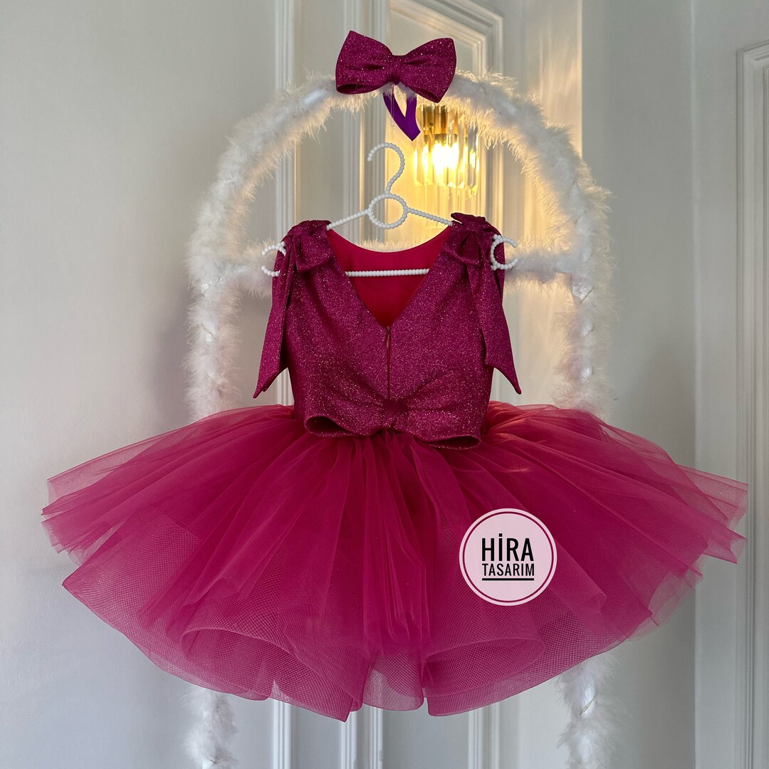 Red Ribbon Baby Wedding Girl Dress, Birthday Tutu Dress, Prom Party ...