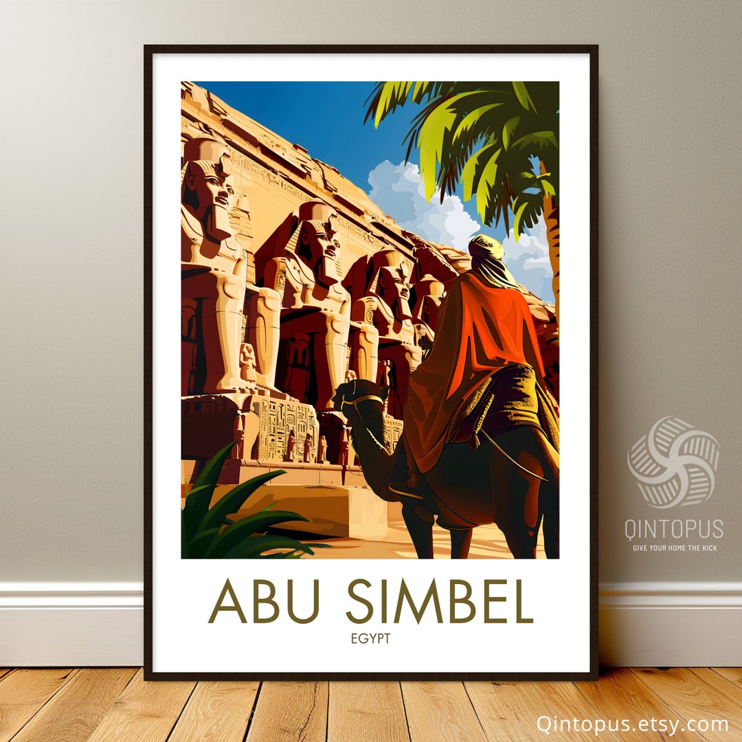 Abu Simbel, Travel Poster, Pyramid, Ramses II, Rock Tomb, the Gift Idea ...