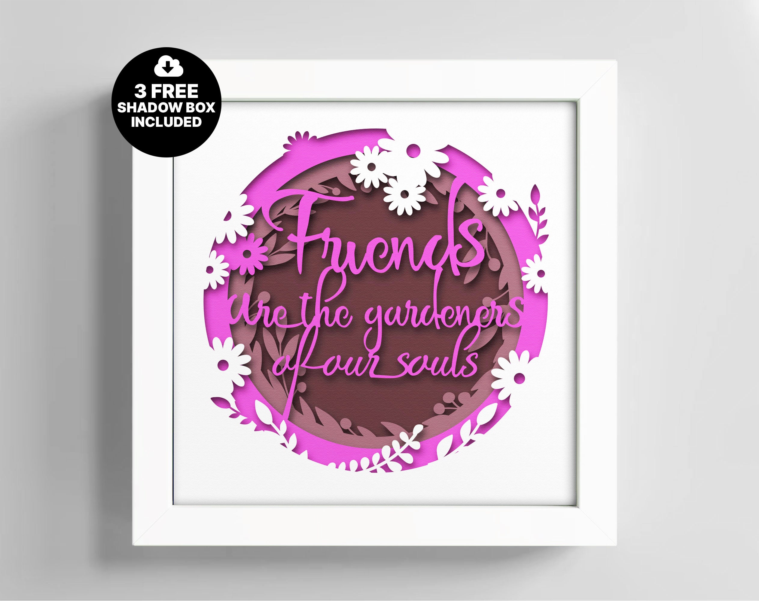 3D FRIENDS Shadow Box Svg 3D Sillhouette Template Multilayer - Etsy UK