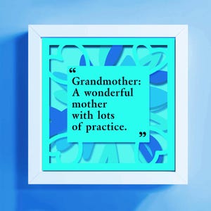 3D Grandma Shadow Box Svg - Grandmother: A Wonderful Mother With Lots ...