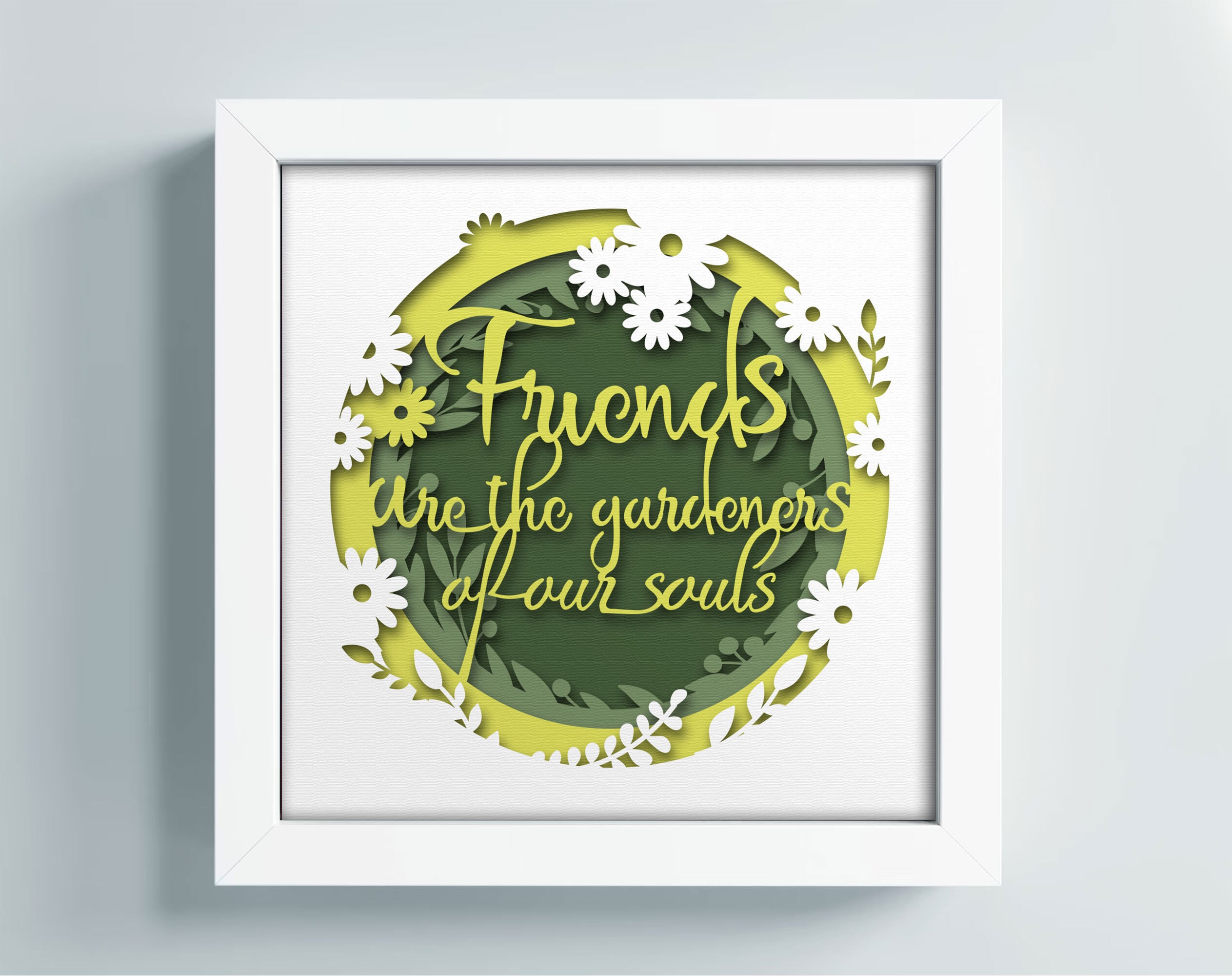 3D FRIENDS Shadow Box Svg 3D Sillhouette Template Multilayer - Etsy