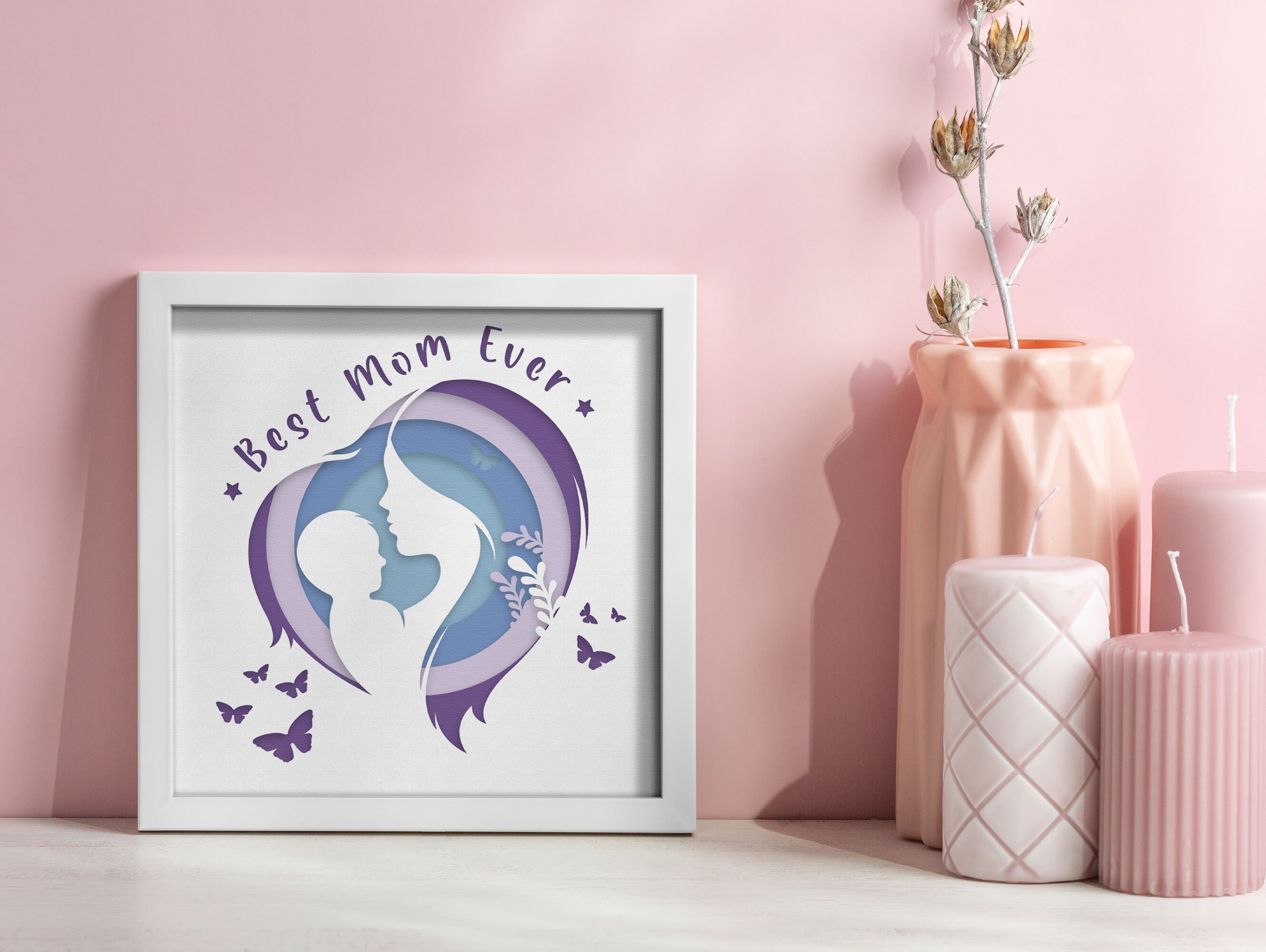Mom/mam/mum/mama Shadow Box SVG Best Mother Ever Giftpaper - Etsy Australia