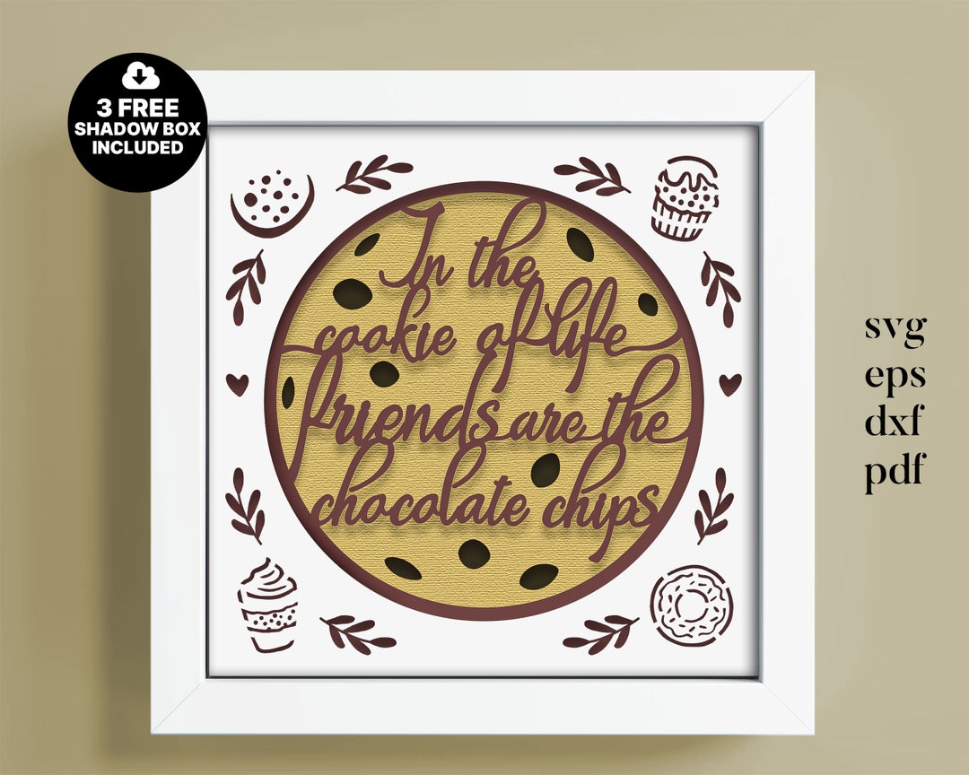 3D FRIENDS Shadow Box Svg, 3D Sillhouette Template, Multilayer Friends ...