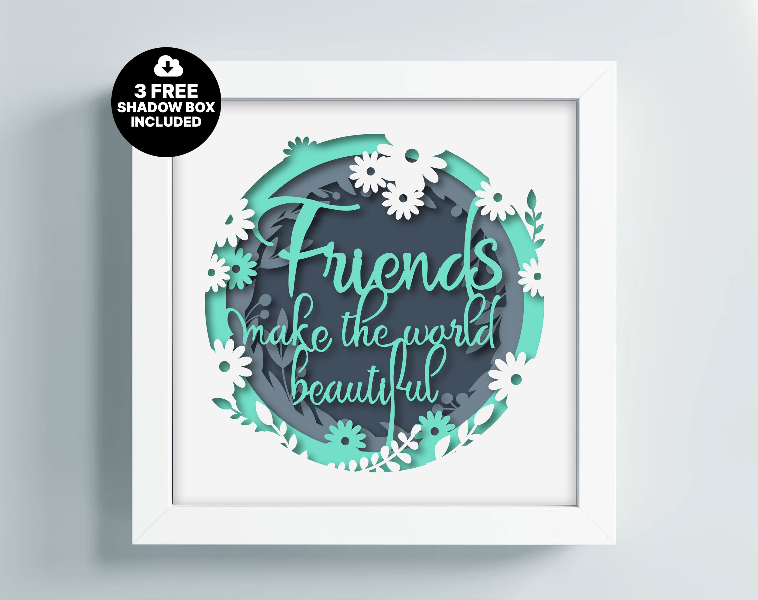 3D Friends Shadow Box SVG: Multilayer Papercut Template (digital ...