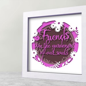 3D FRIENDS Shadow Box Svg, 3D Sillhouette Template, Multilayer Friends ...