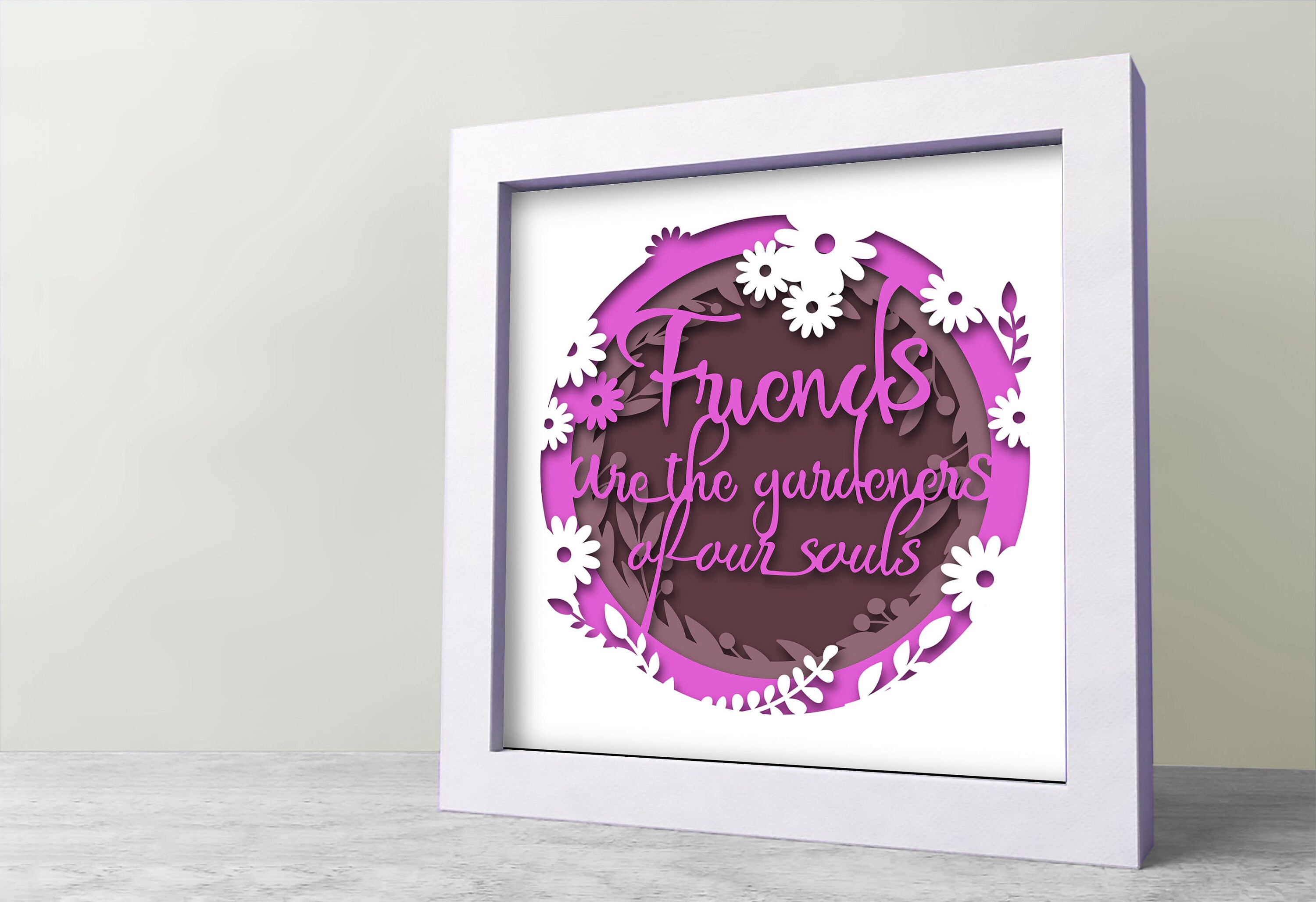 3D FRIENDS Shadow Box Svg 3D Sillhouette Template Multilayer - Etsy UK