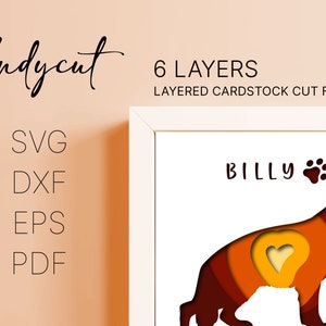 Custom Name German Shepherd Shadow Box Template (digital Download) - Etsy