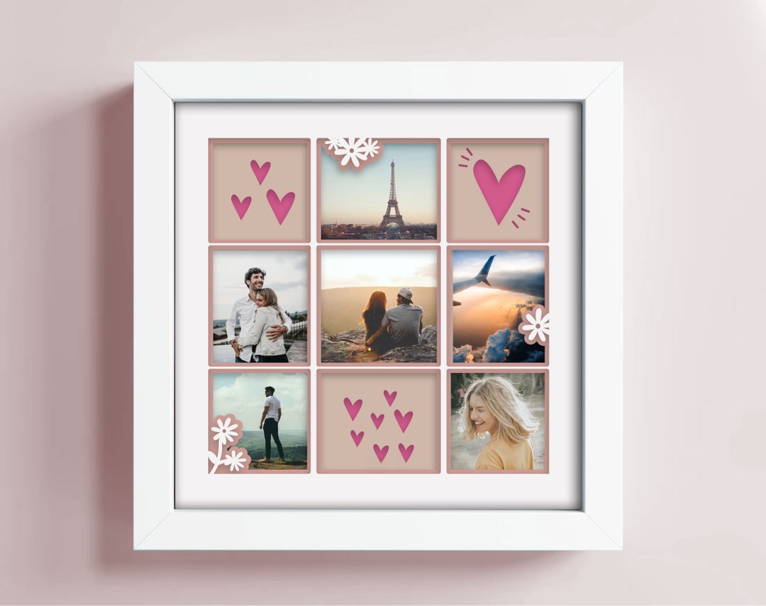 3D Gallery Shadow Box SVG Multi Photo Frame Shadow Box - Etsy