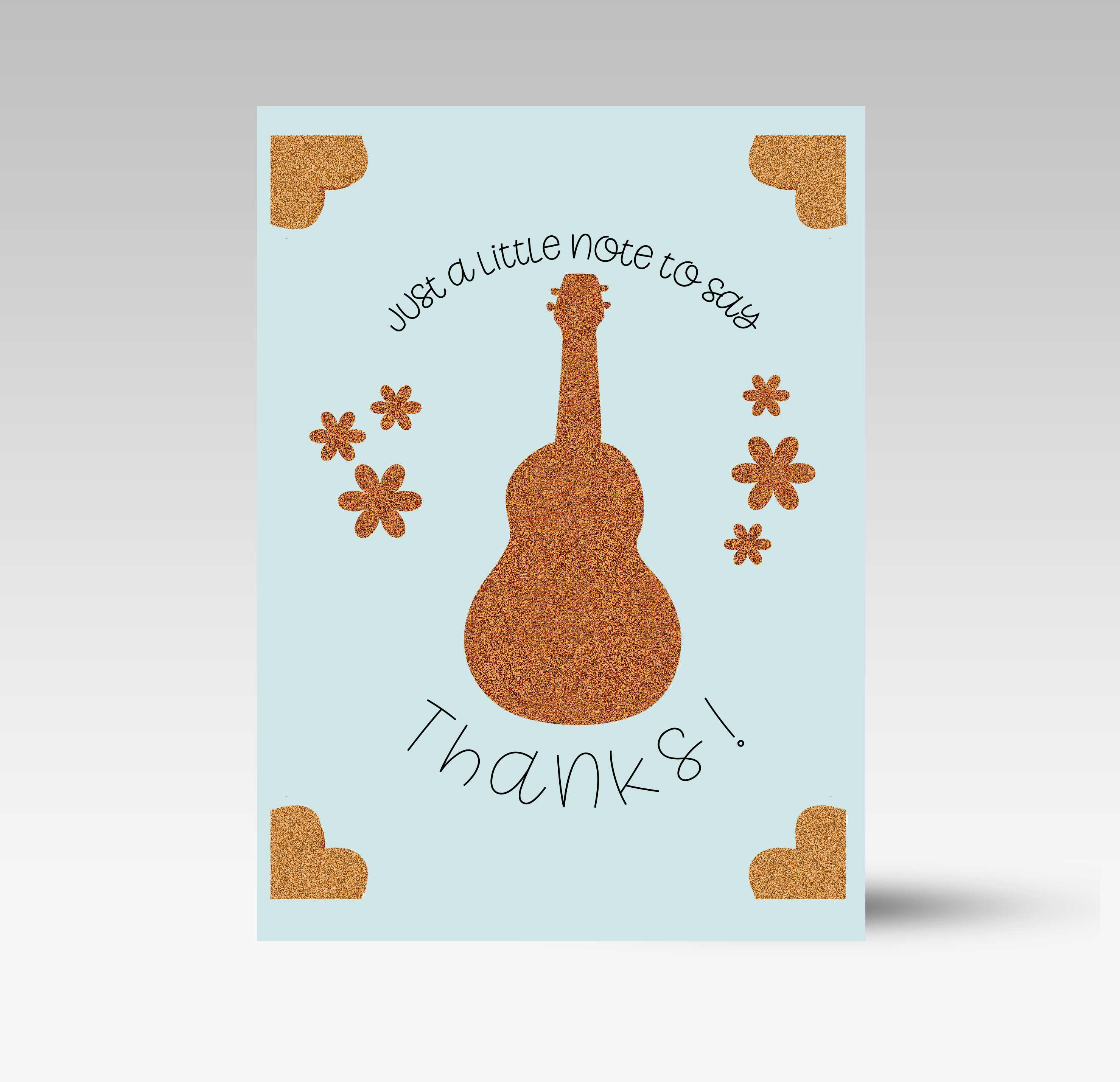 Guitar Teacher Thank You Card: 3D Insert SVG (digital Download) - Etsy