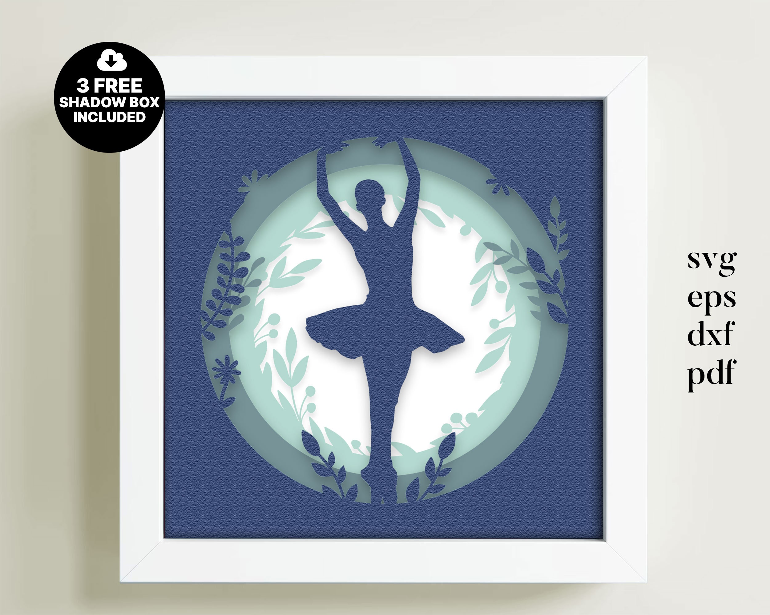 Ballet Shadow Box Template: 3D Layered Papercut (digital Download) - Etsy