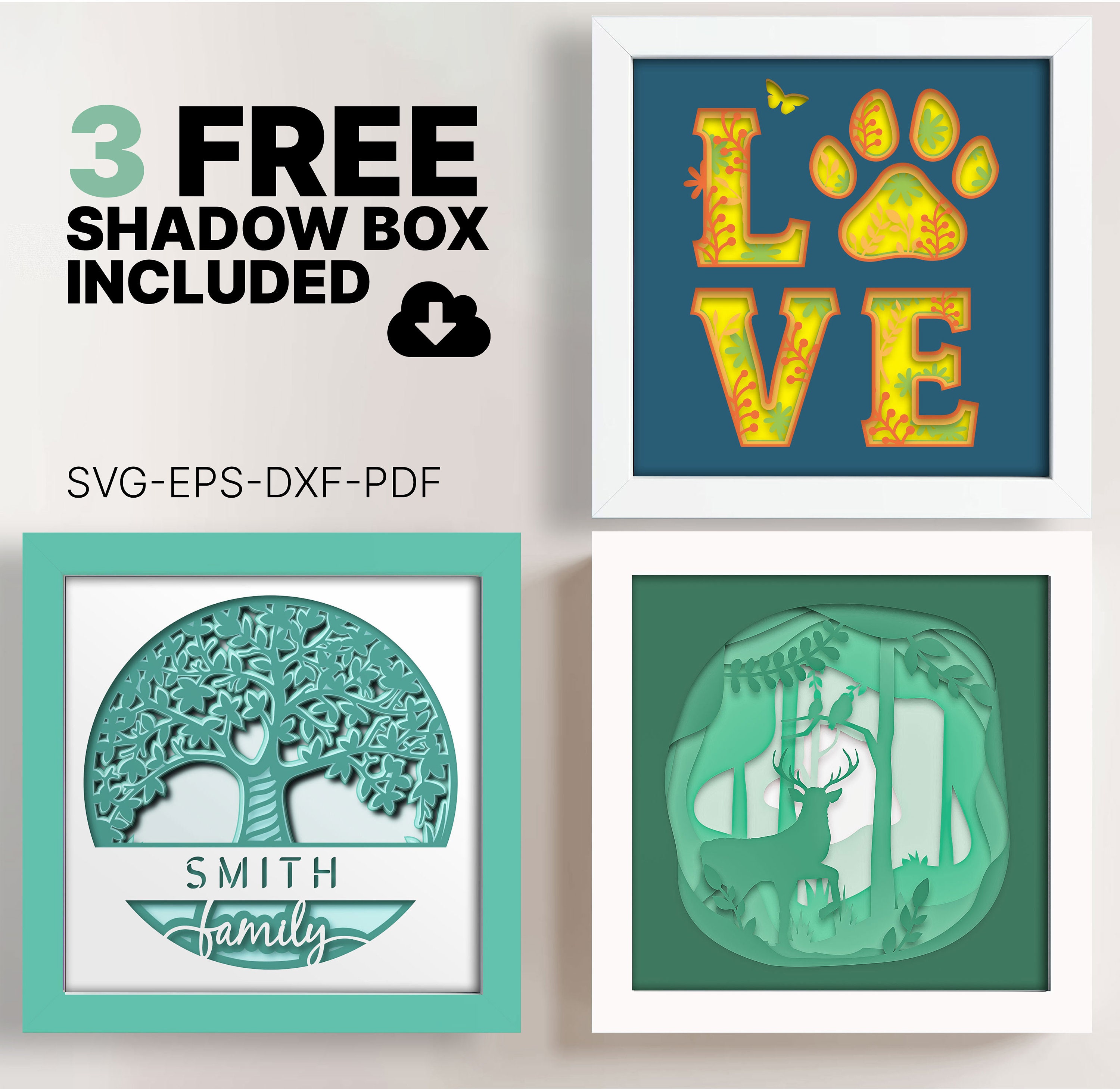 3D Friends Shadow Box SVG: Multilayer Papercut Template (digital ...
