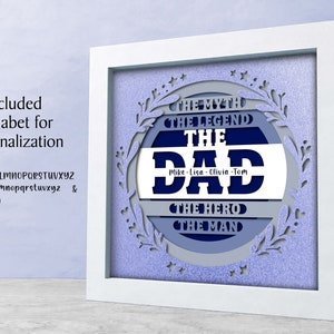 3D DAD Shadow Box With Custom Names, Fathers Day Shadow Box, Dad the ...