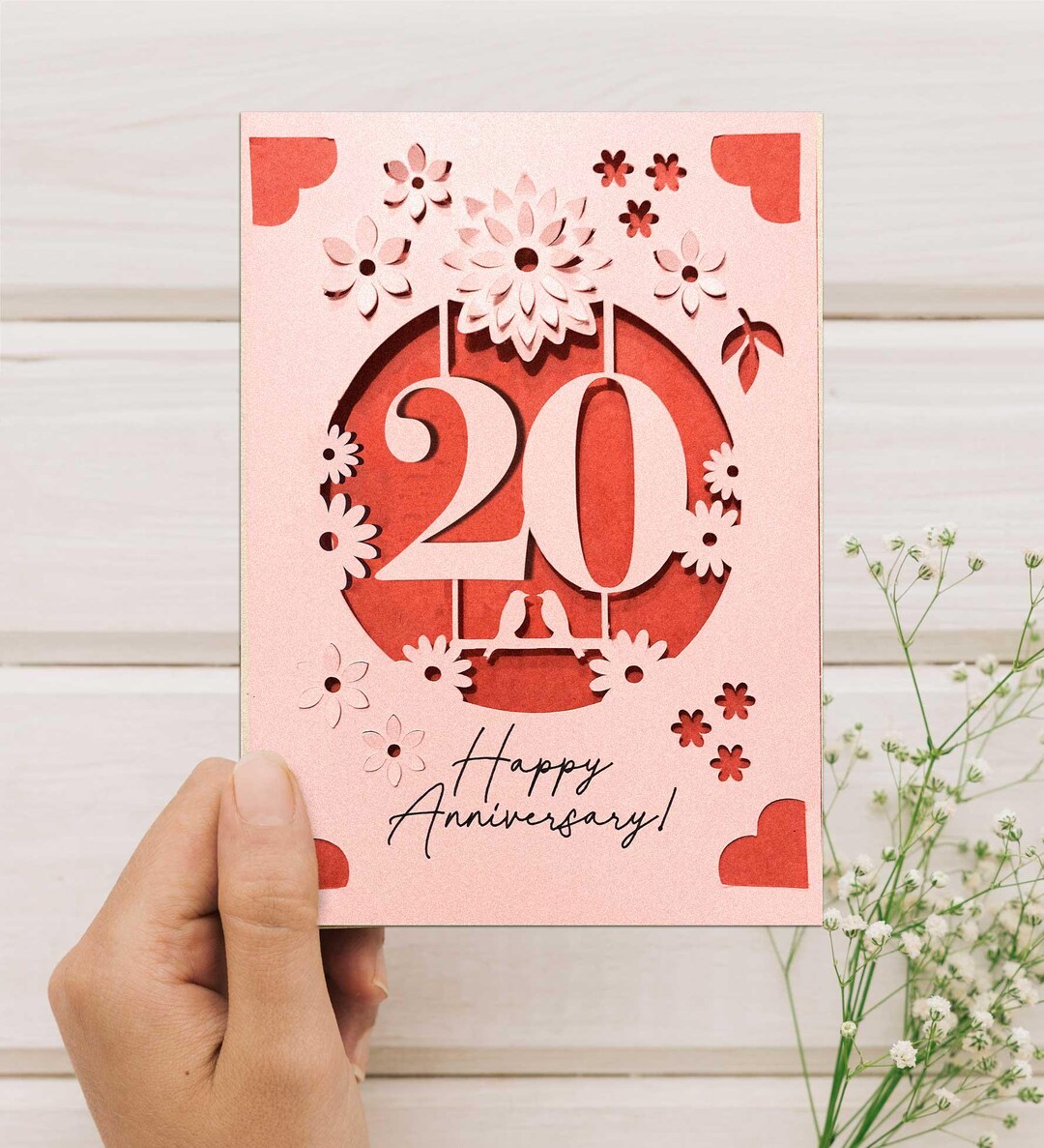 Cricut Anniversary Card SVG, Wedding Anniversary Insert Card Template ...