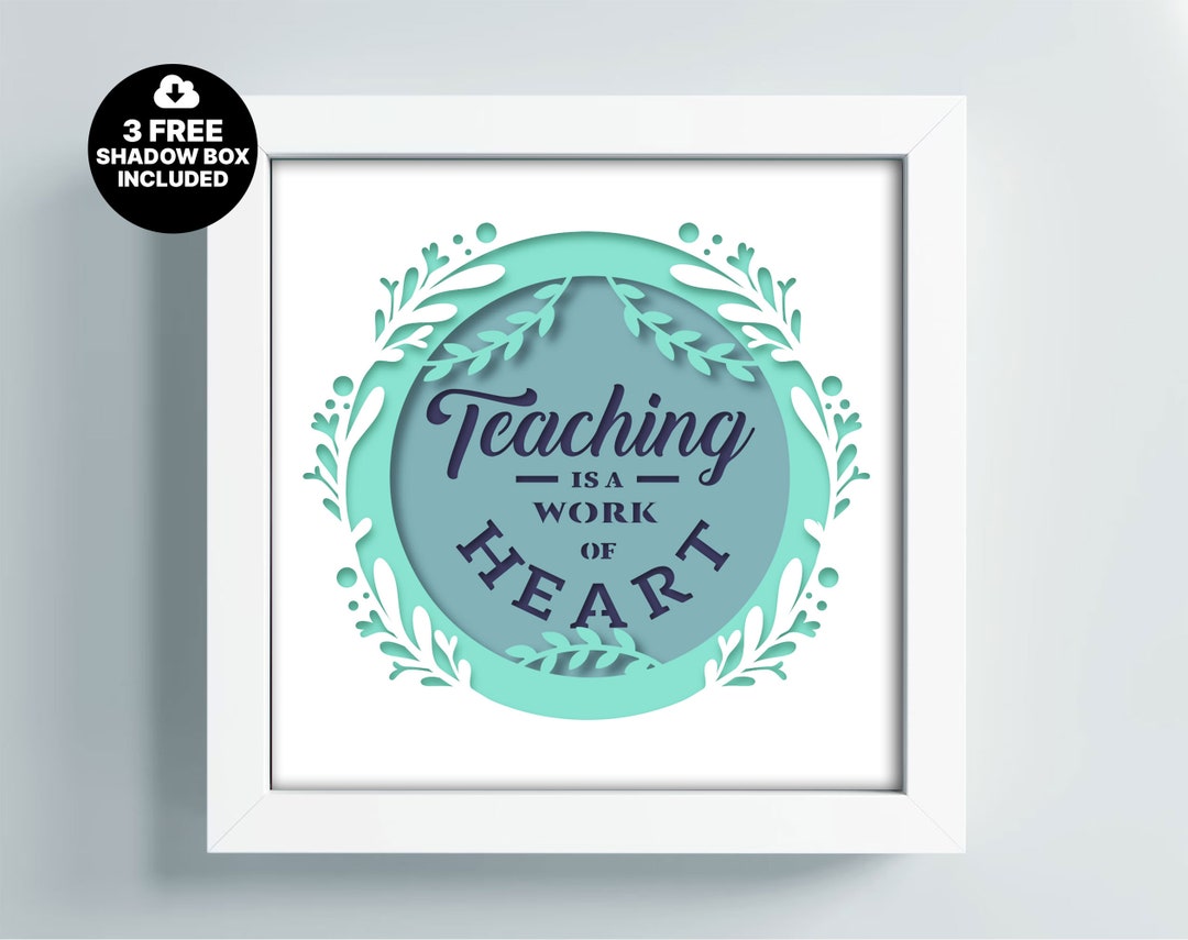 Teacher Shadow Box, Lightbox 3D, 3D World Template, Multilayer Gift for ...