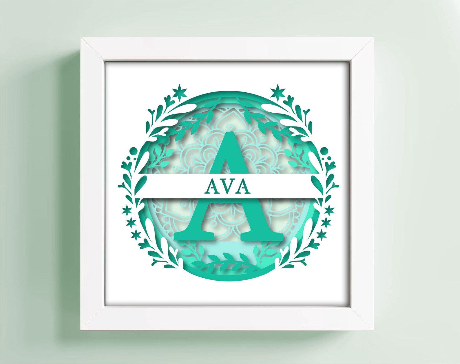 Split Monogram A-Z Shadow Box, 3D Friend Custom Name, Alphabet Name SVG ...
