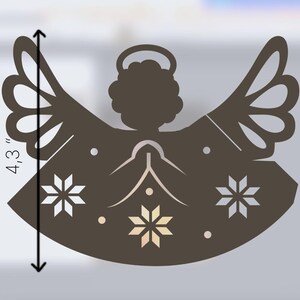 Angel Lantern SVG Template for 3D Christmas Papercut, Archangel Gabriel ...