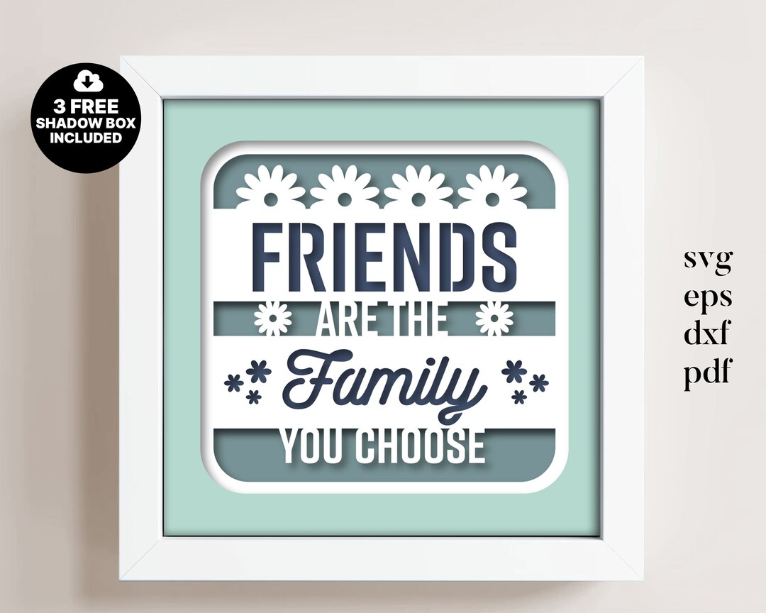3D Friends Shadow Box SVG: Multilayer Papercut Template (digital ...