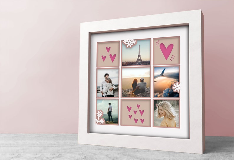 3D Gallery Shadow Box SVG Multi Photo Frame Shadow Box - Etsy