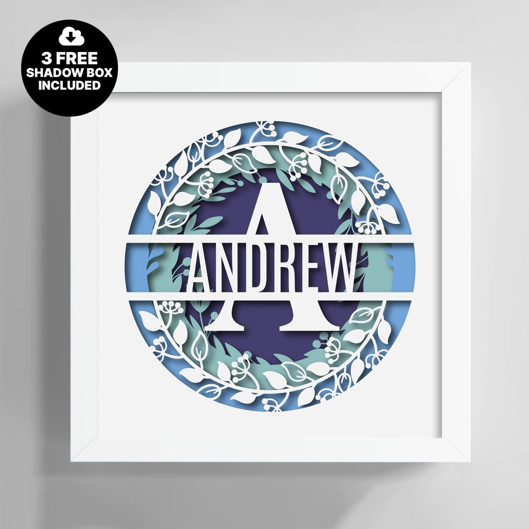 Letter Name A-Z Shadow Box, 3D Custom Name, Alphabet Family Name SVG ...