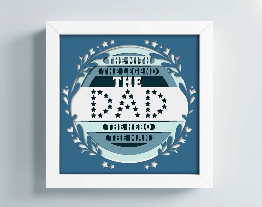 3D DAD Shadow Box Fathers Day Shadow Box the Mith the Legend - Etsy