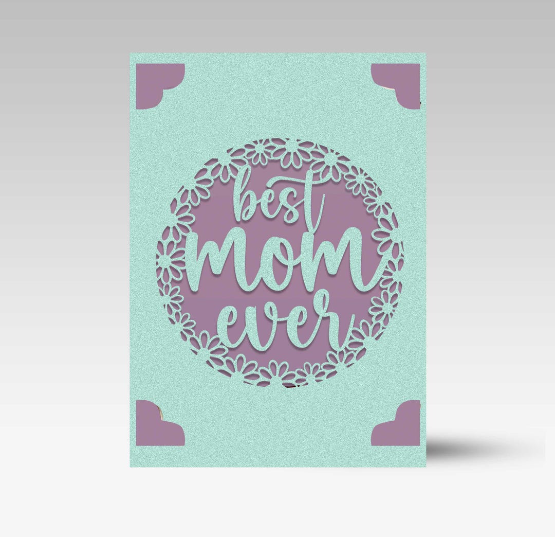 3D Mom Card SVG, Mother’s Day Card Template, Cricut Insert Card ...