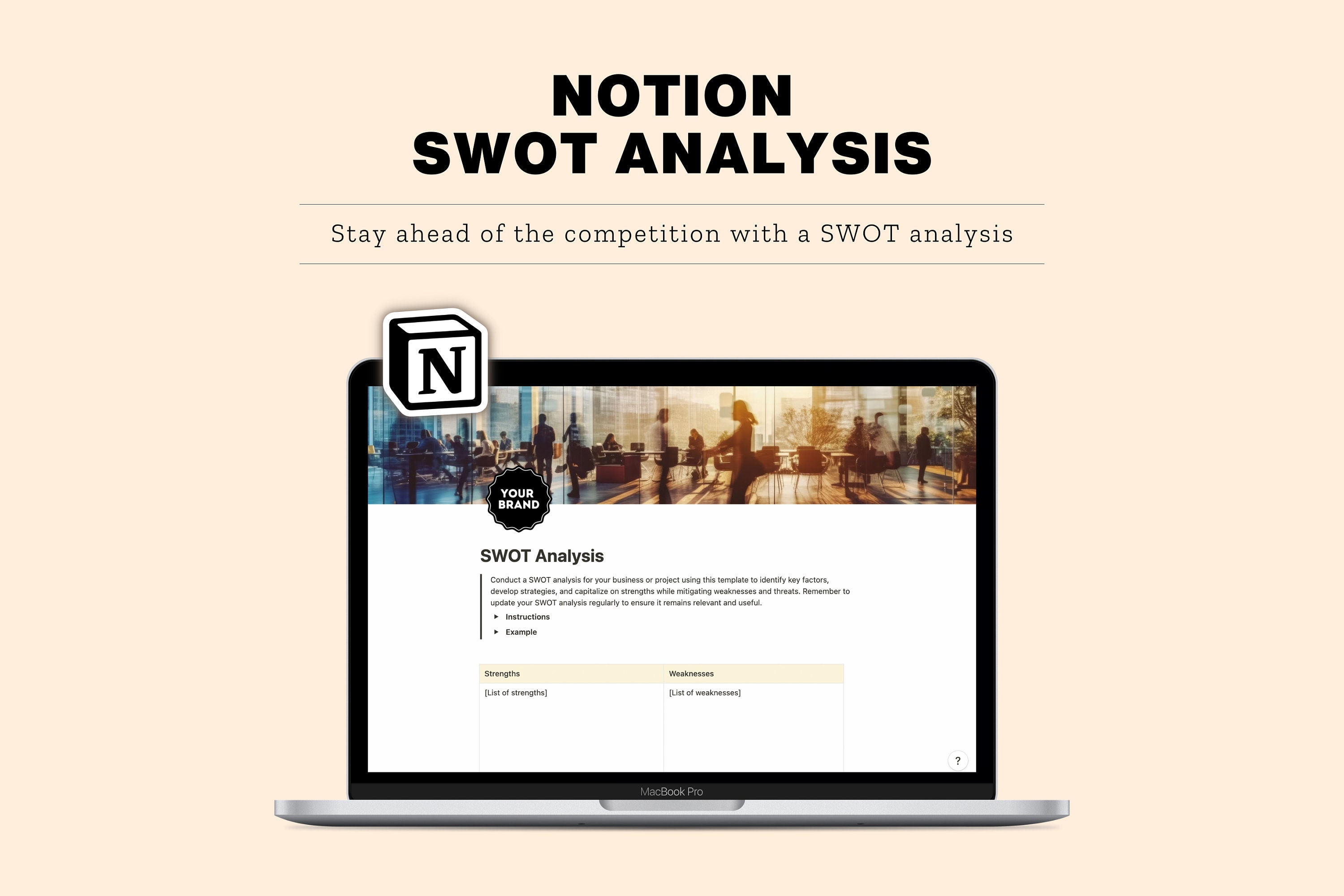 SWOT Analysis, Notion Planner, Business Hub, Business Dashboard Notion ...