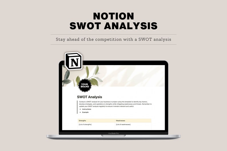SWOT Analysis, Notion Planner, Business Hub, Business Dashboard Notion ...