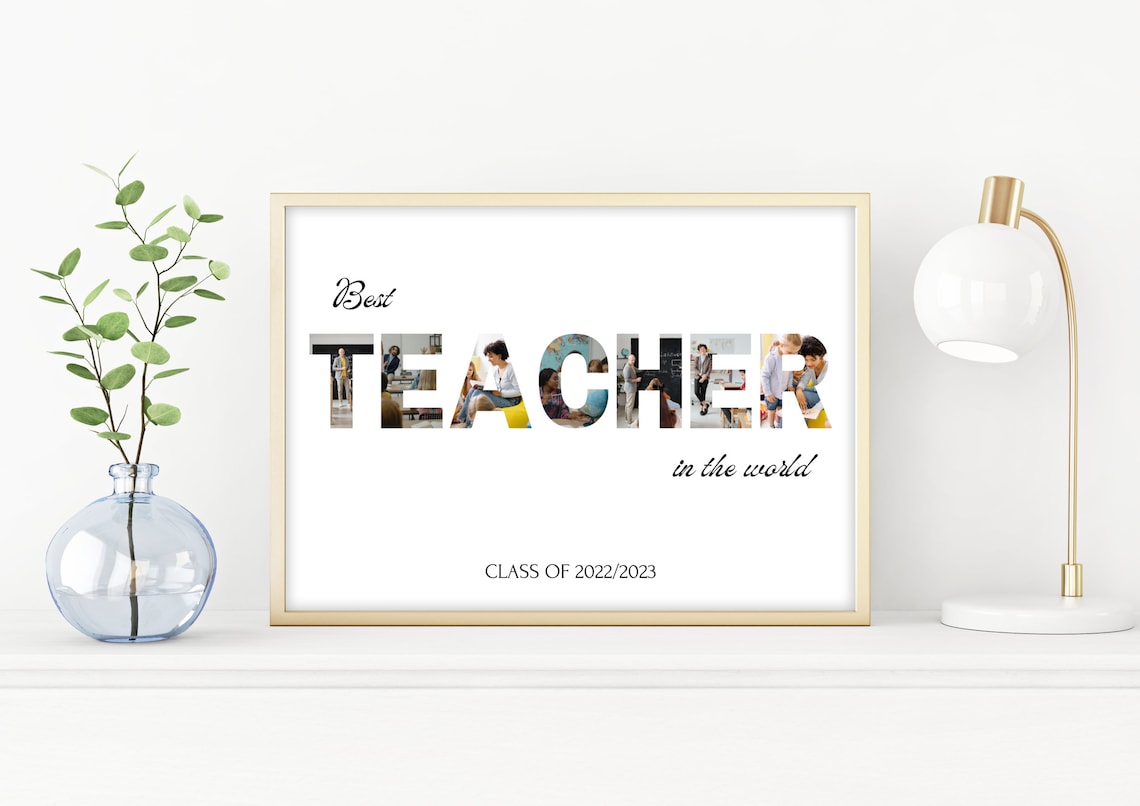 Custom Teacher Photo Collage Printable Teacher Appreciation - Etsy