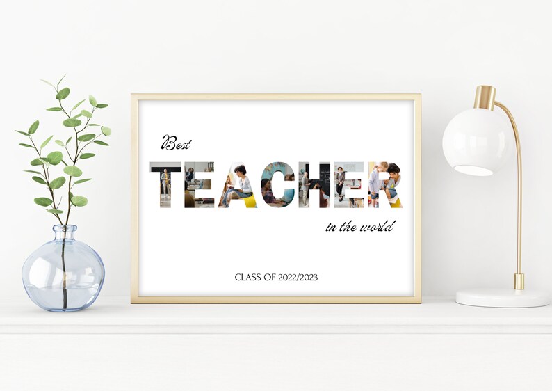 Custom Teacher Photo Collage Printable Teacher Appreciation - Etsy
