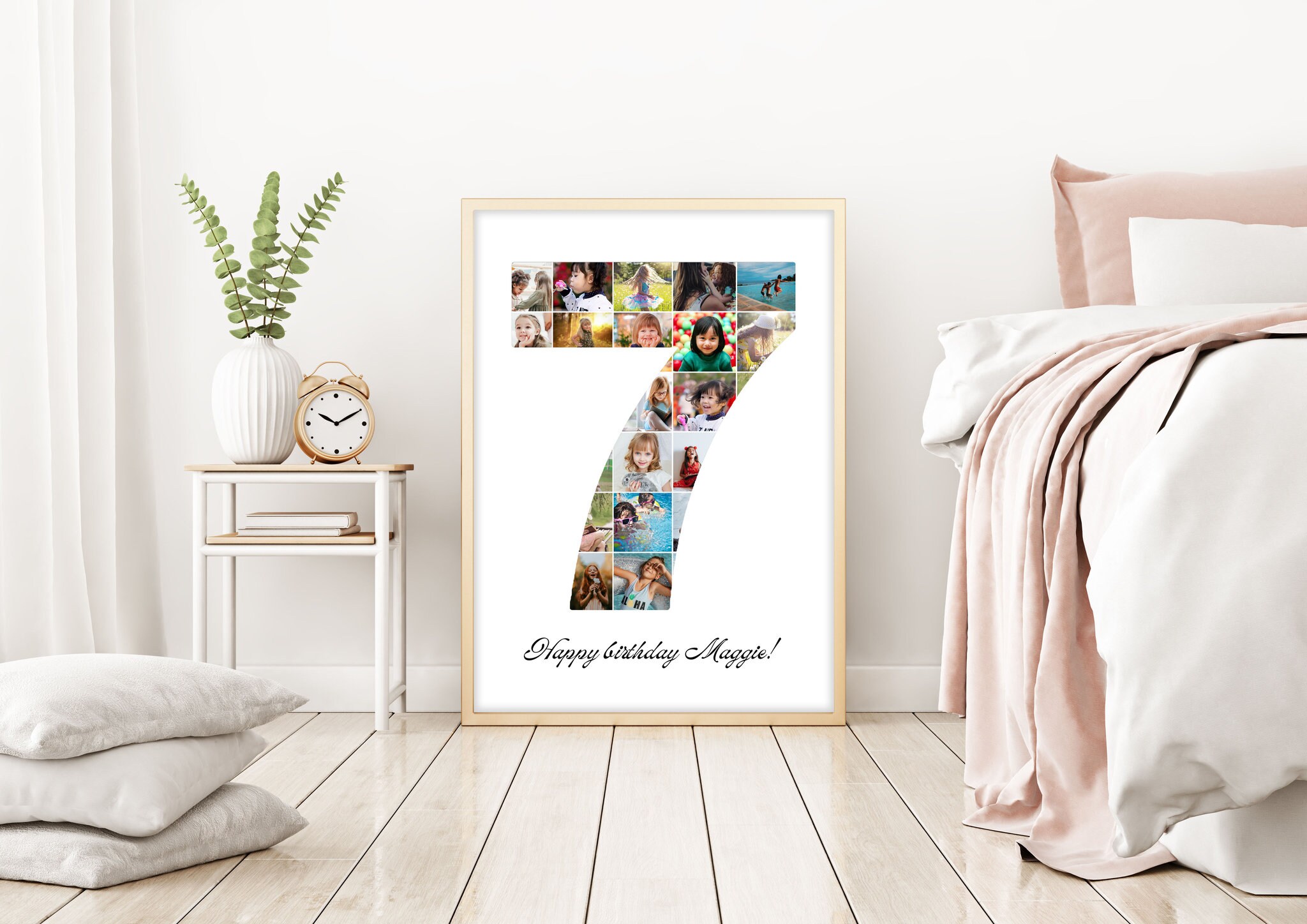 Custom 7th Birthday Digital Photo Collage 7th Birthday Gift - Etsy