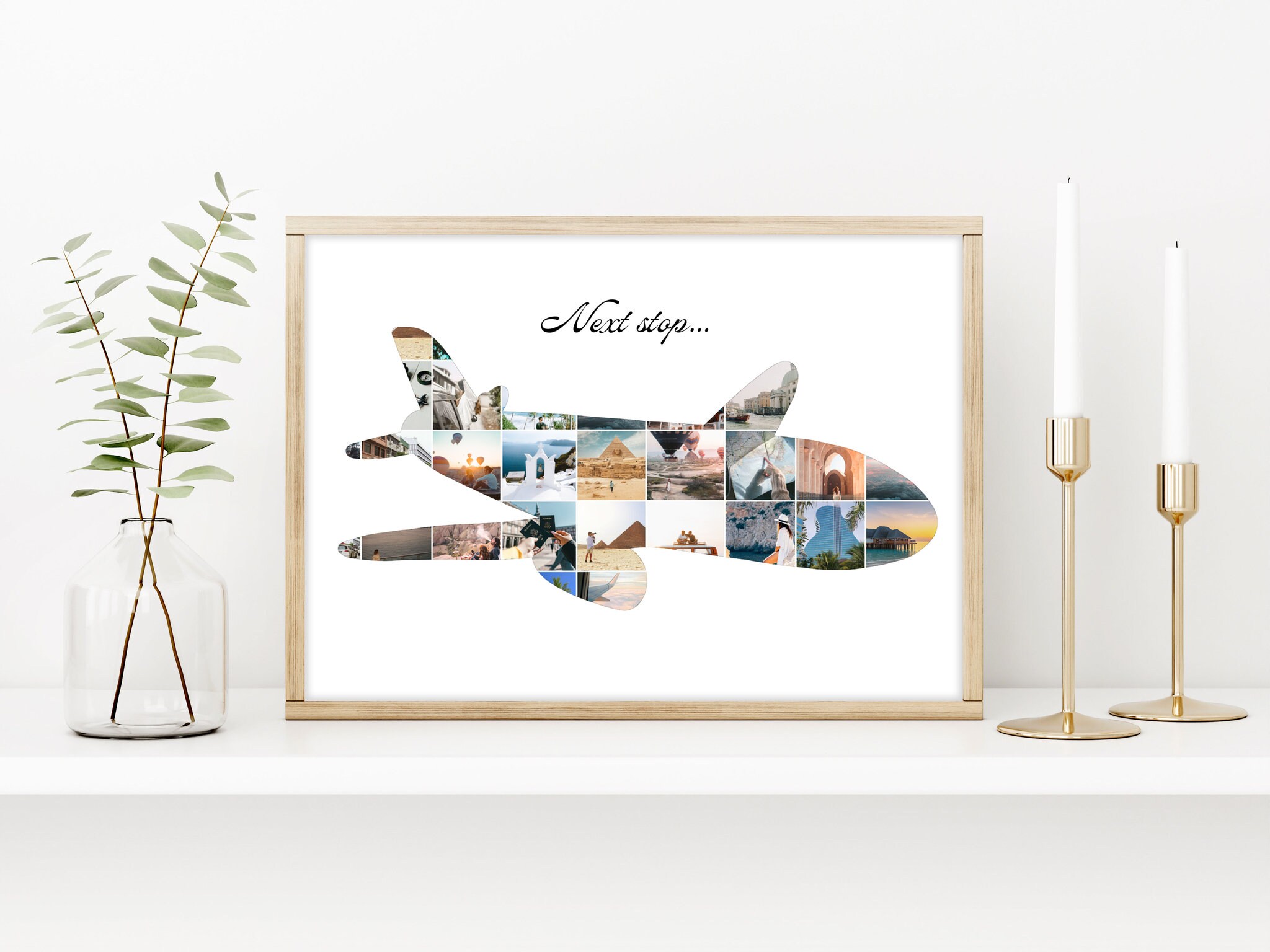 Airplane Photo Collage Digital Wall Art Airplane Nursery Room Decor ...