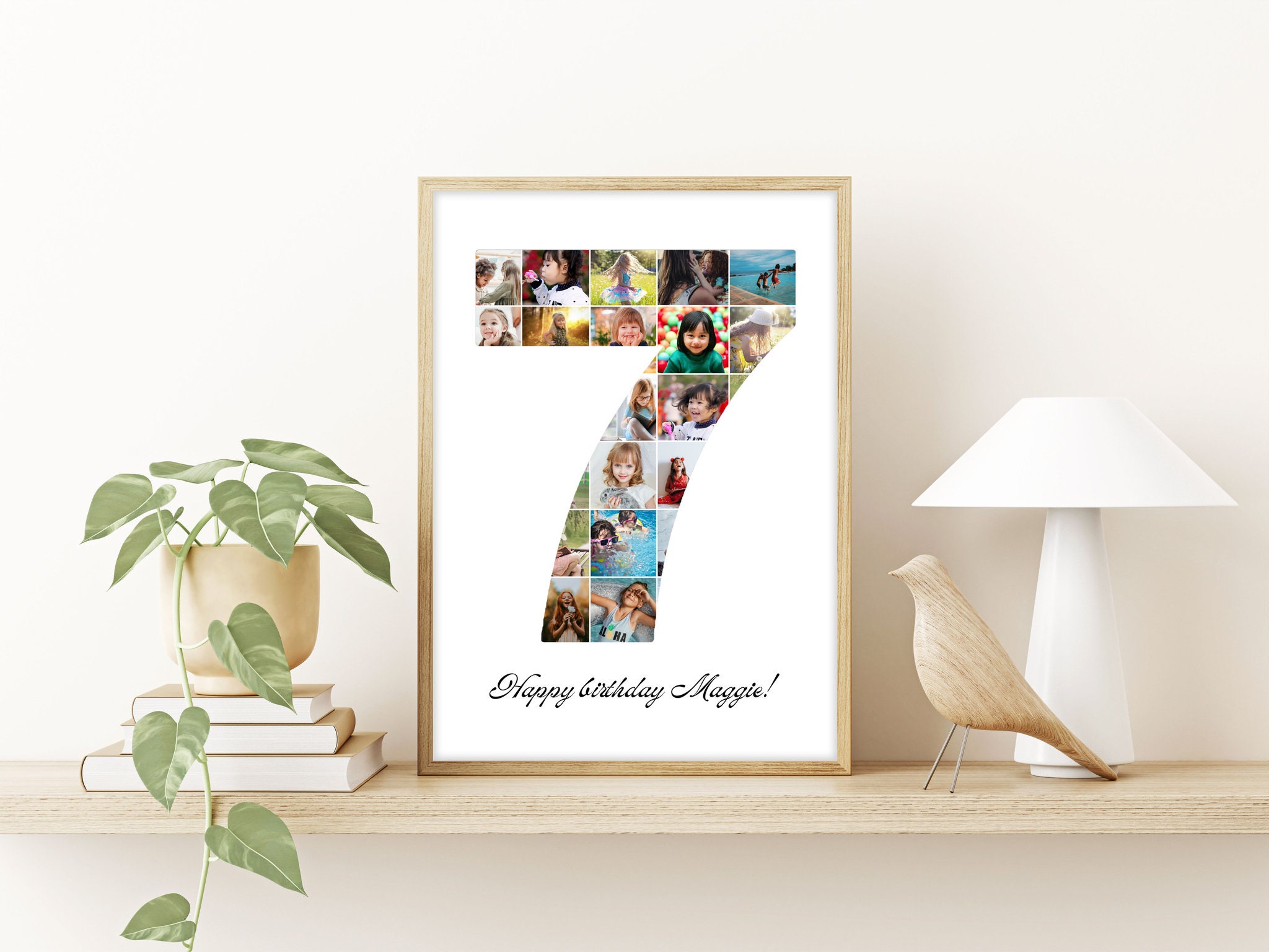 Custom 7th Birthday Digital Photo Collage 7th Birthday Gift - Etsy