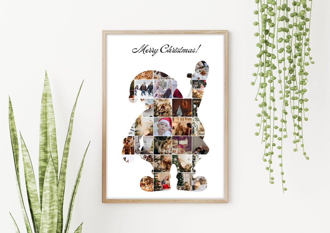 Custom Christmas Santa Claus Photo Collage Template Gift for - Etsy
