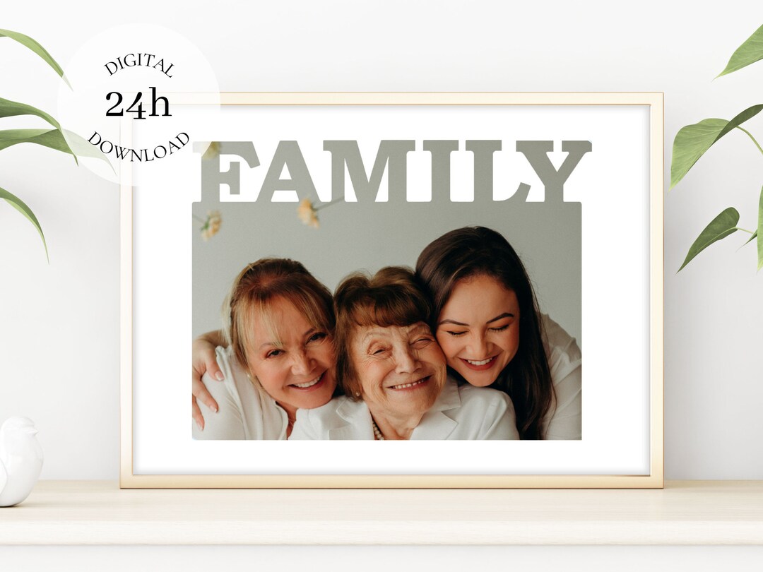 Custom Printable Family Photo Gift | Personalized Family Word Gift ...