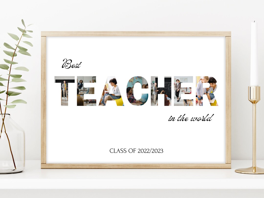 Custom Teacher Photo Collage Personalized Teacher Appreciation Gift ...